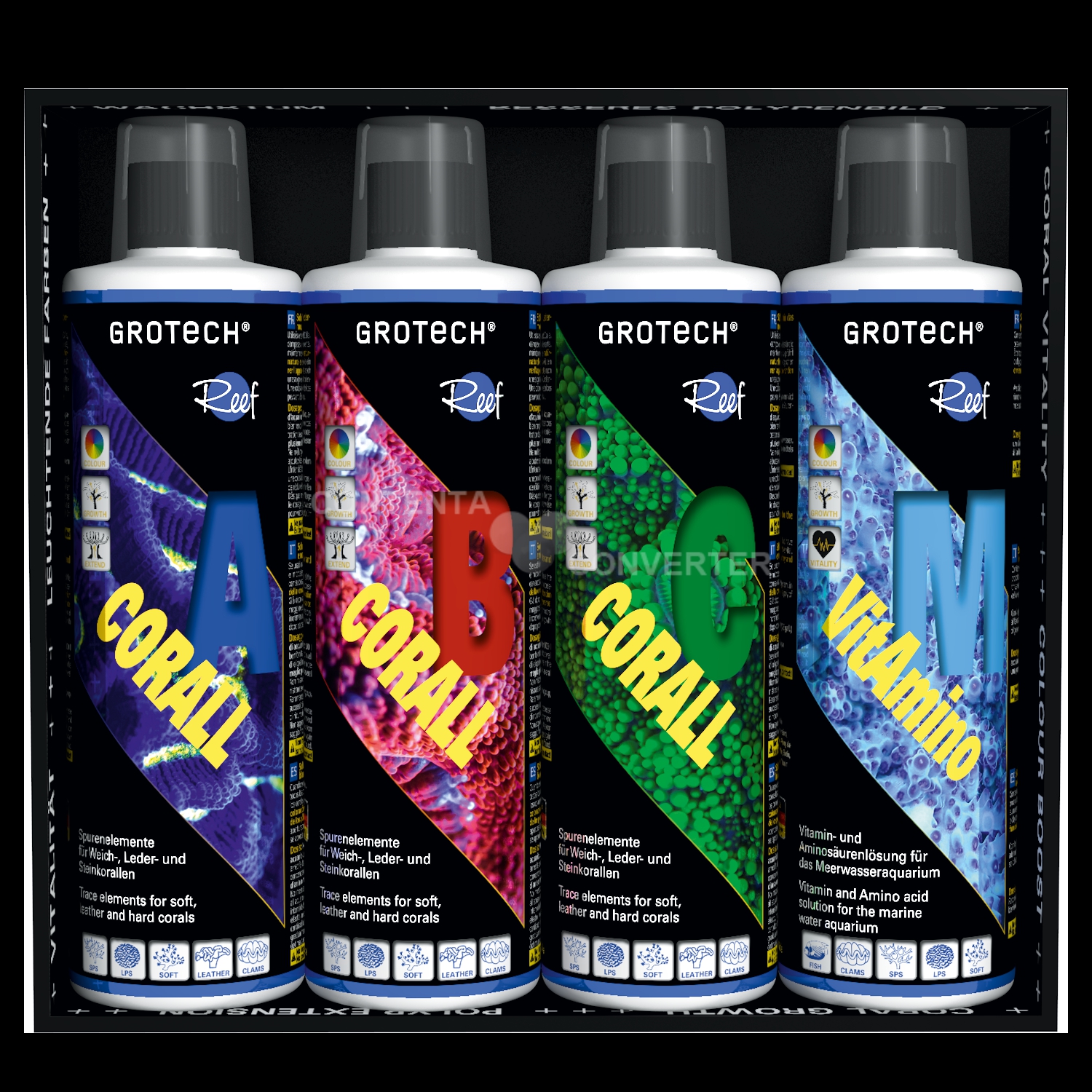 Coral Care Set - Corall A,B,C + VitAmino M je 500ml Set | AqZeNo ...